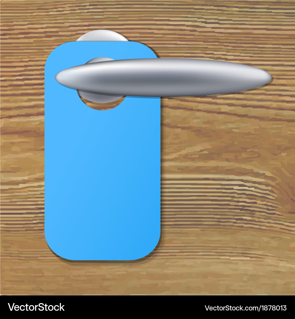 Do not disturb blue sign Royalty Free Vector Image
