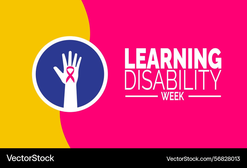 Learning disability week awareness poster Vector Image