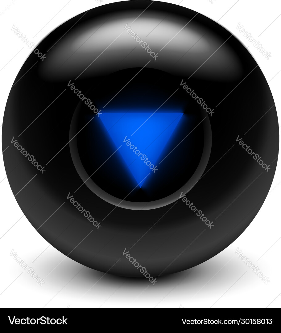 Magic ball on white Royalty Free Vector Image - VectorStock