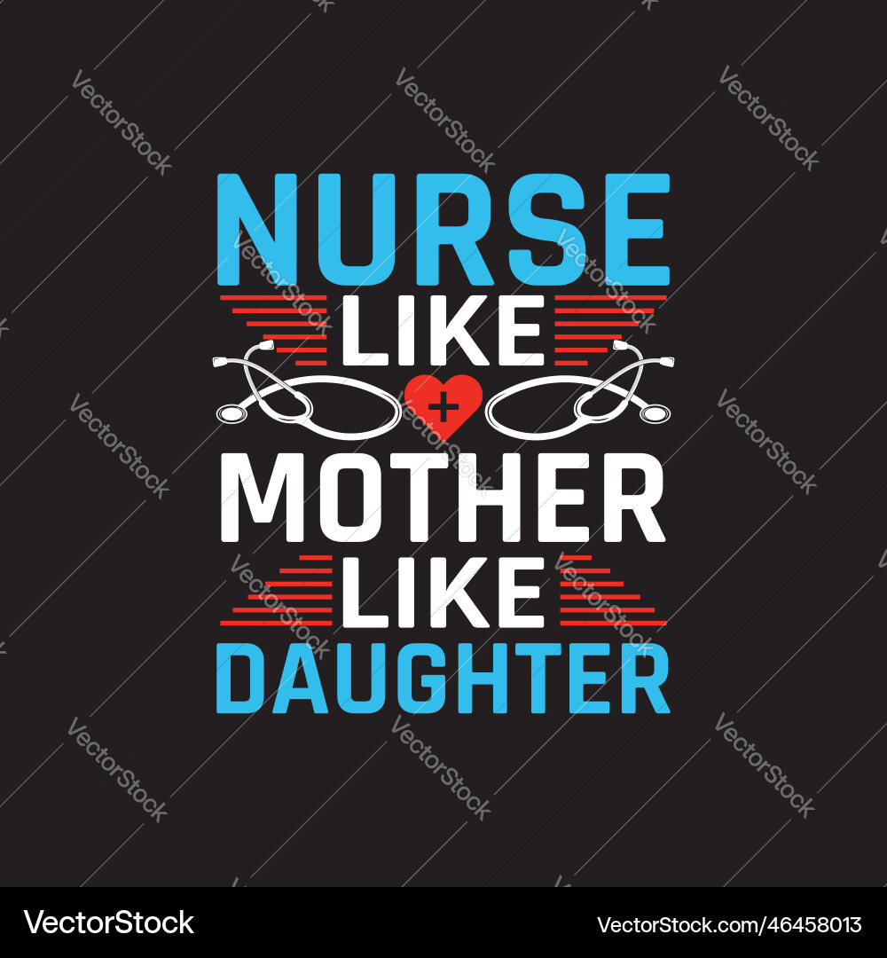 Nurse typographic slogan design Royalty Free Vector Image