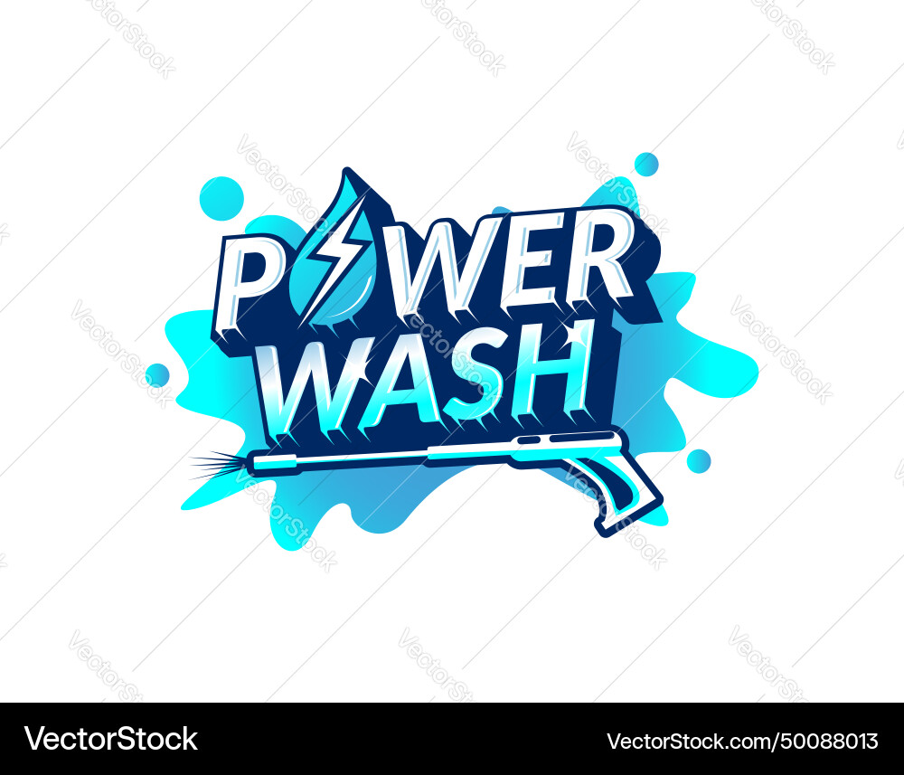 Power wash business logo design template Vector Image