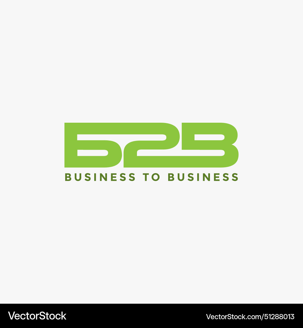 Wordmark b2b logo icon template Royalty Free Vector Image
