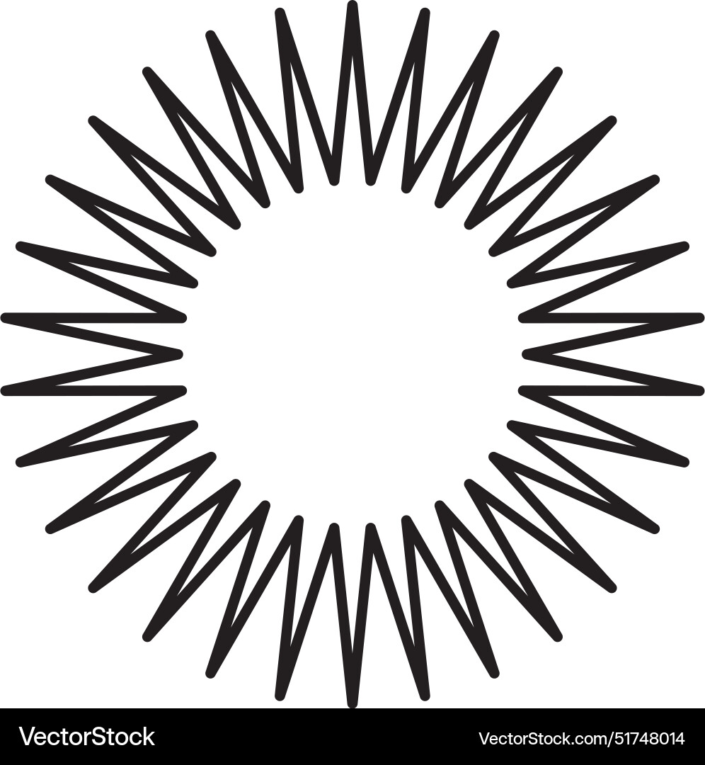 30 point star line icon Royalty Free Vector Image