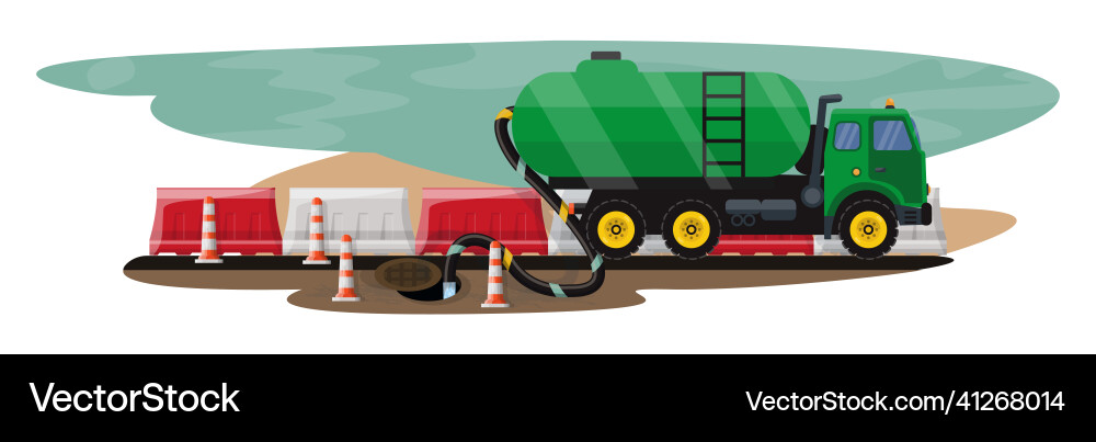 Detailed of sewer service Royalty Free Vector Image