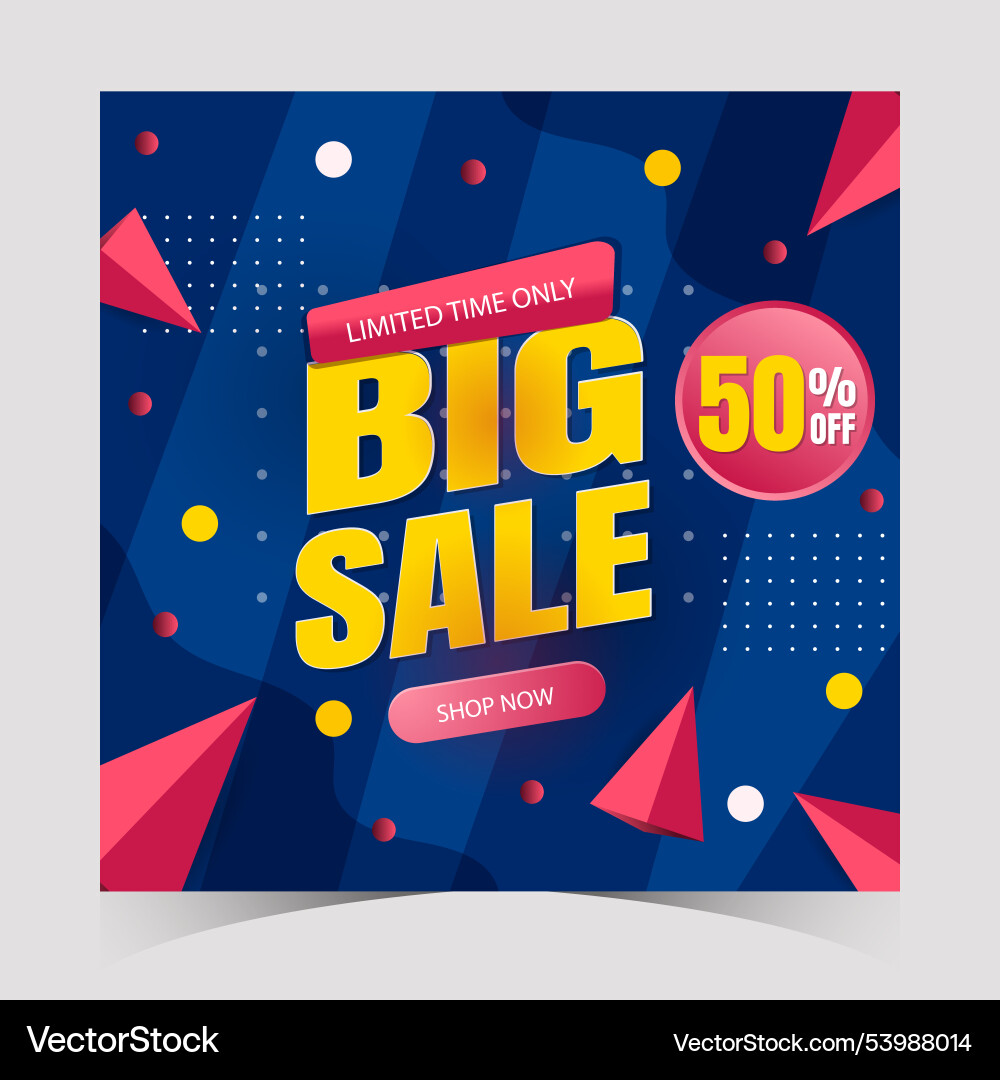 Flash sale discount banner super posts Royalty Free Vector