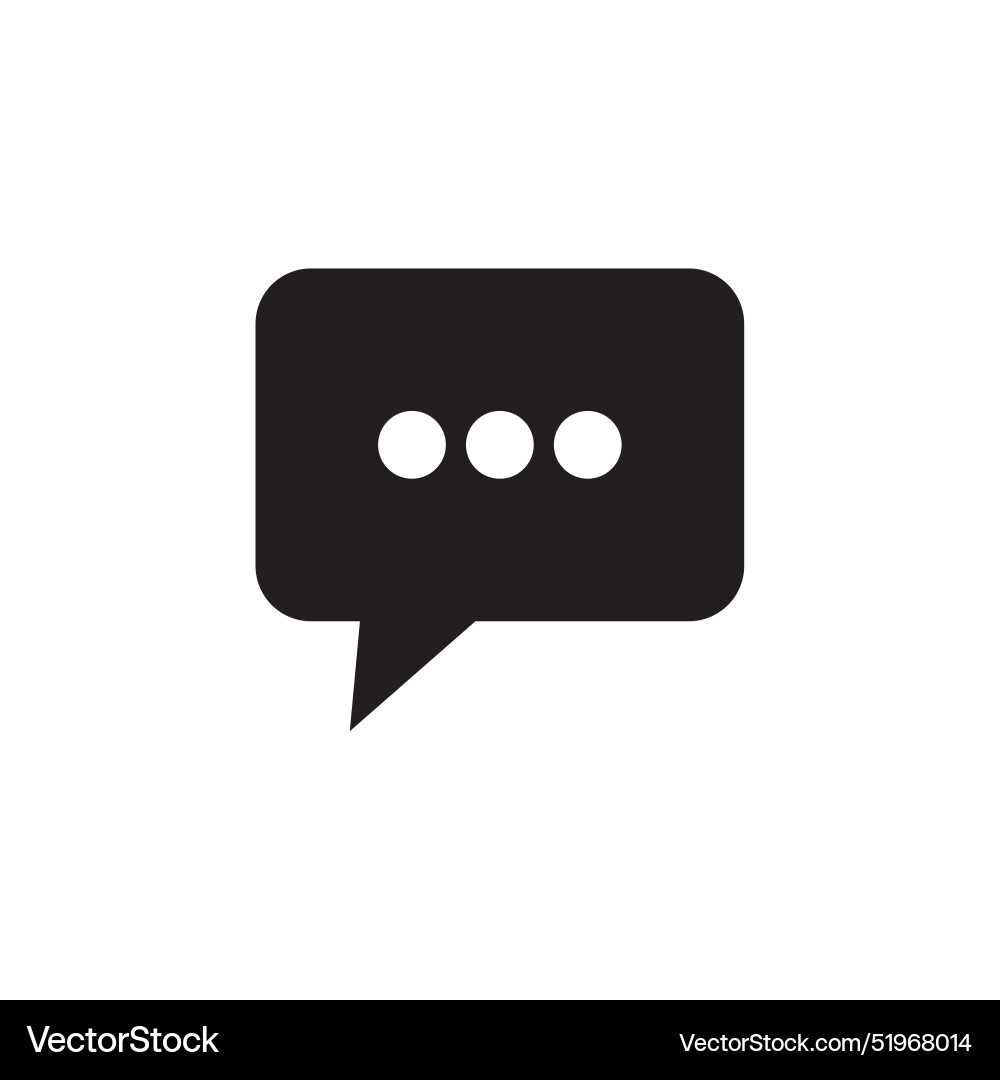 Flat message icon symbol Royalty Free Vector Image