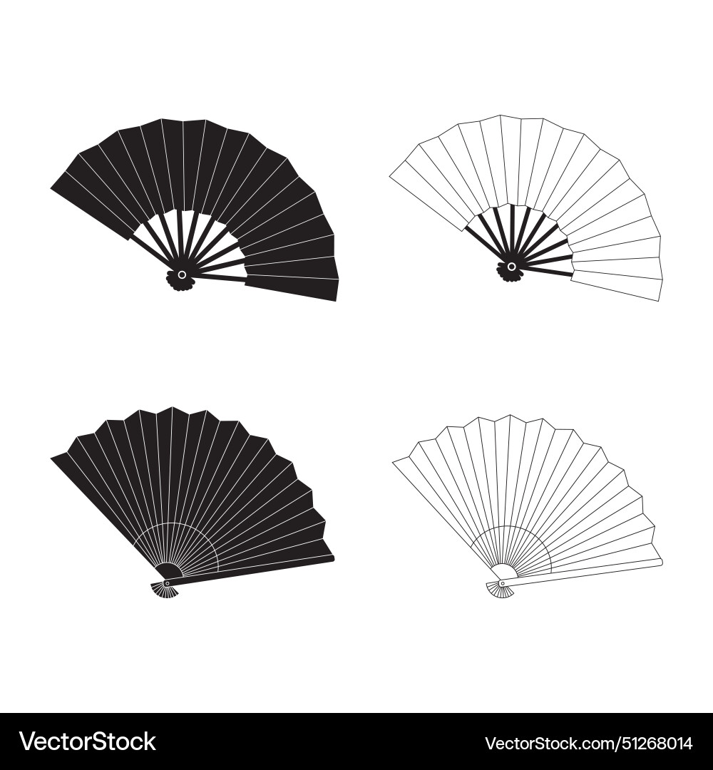 Hand fan icon Royalty Free Vector Image - VectorStock