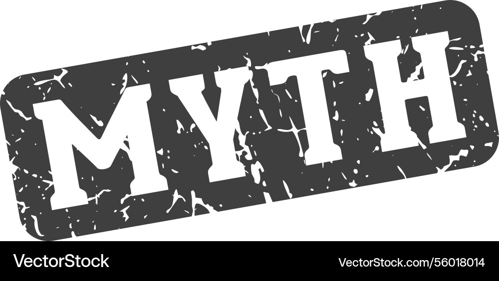 Myth rectangular sign stamp Royalty Free Vector Image