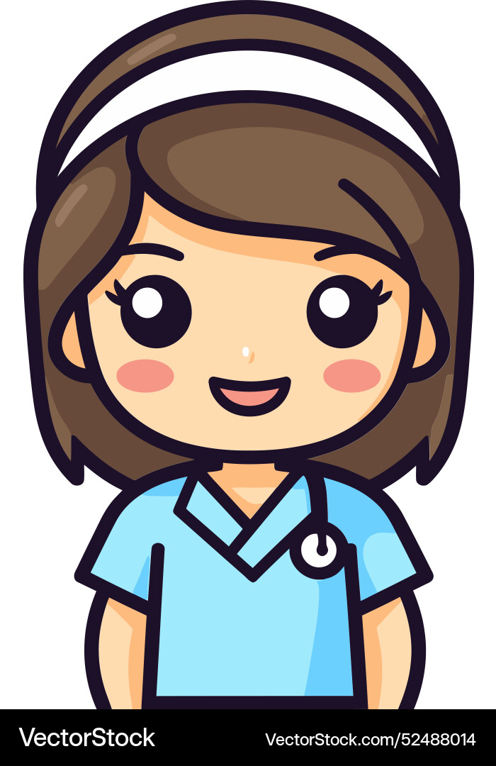 Nurse providing medical assistancefemale Vector Image