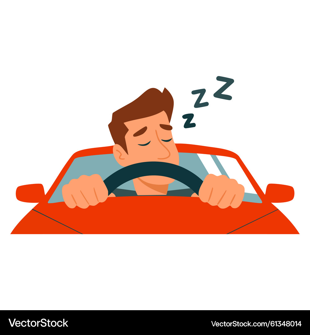 Sleeping Traffic Code Character – Royalty-Free Vector | VectorStock