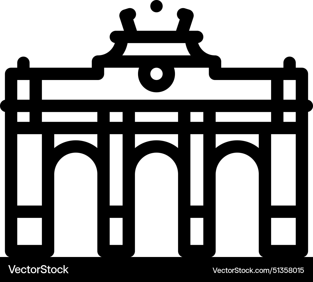 Archway icon thin linear style design isolated Vector Image