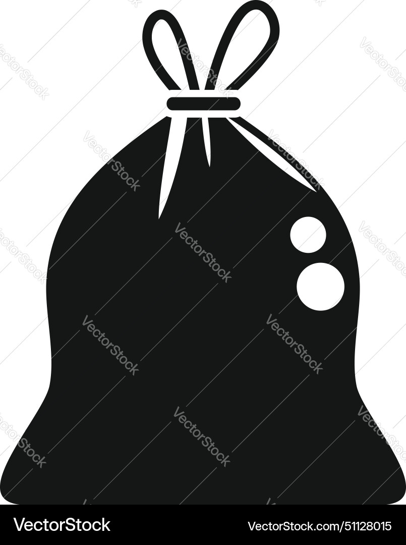 Carry handle of trash bag icon simple Royalty Free Vector