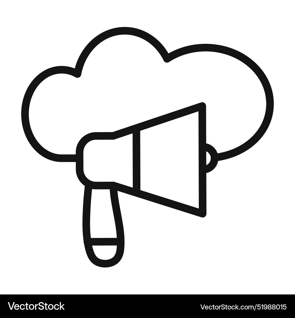 Cloud marketing icon mark in filled style Vector Image