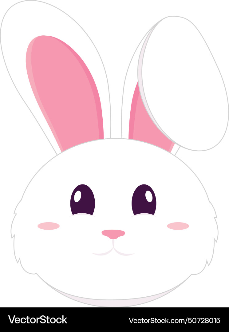 Cute bunny cartoon character easter season Vector Image