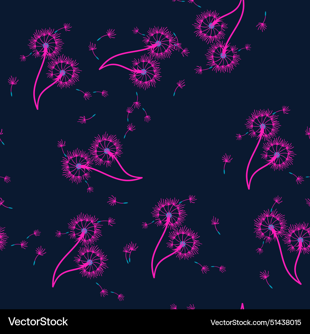 Dandelion background your design abstract floral Vector Image