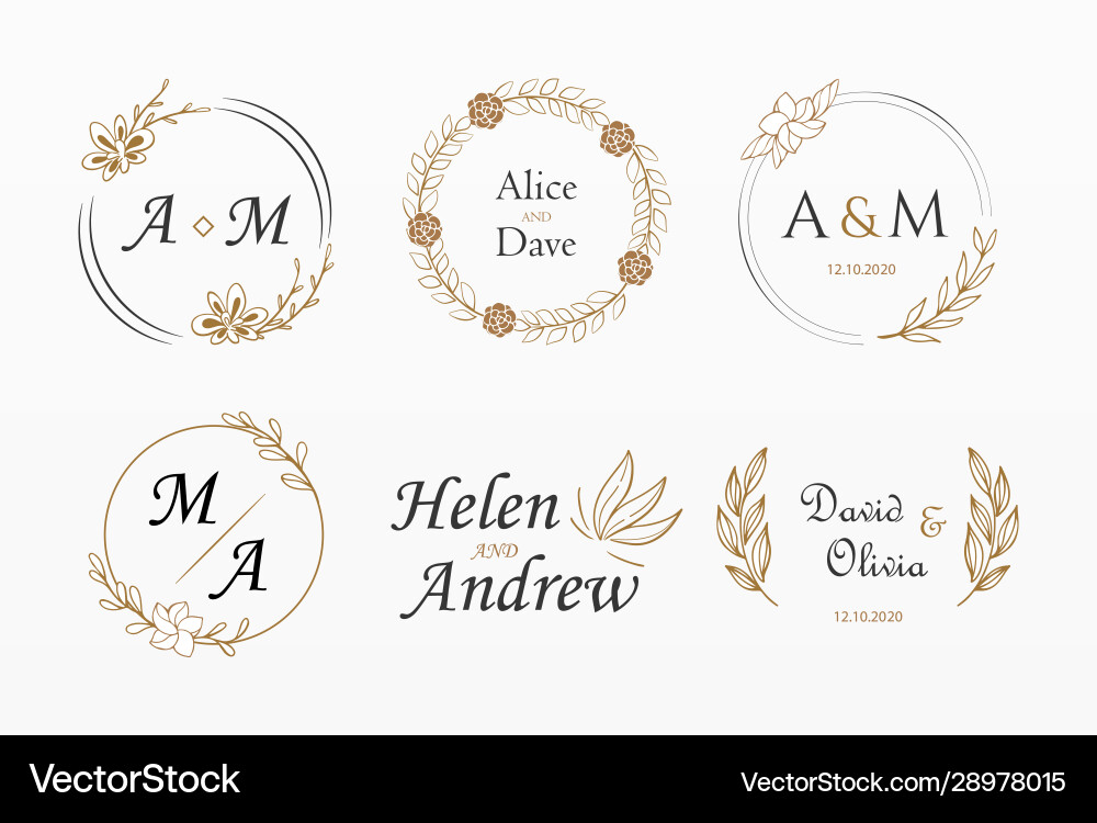 Elegant Wedding Set - Floral & Romantic Vector Image