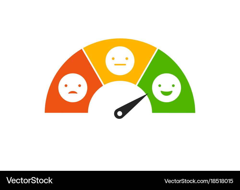 Emotions Feedback Scale Royalty Free Vector Image