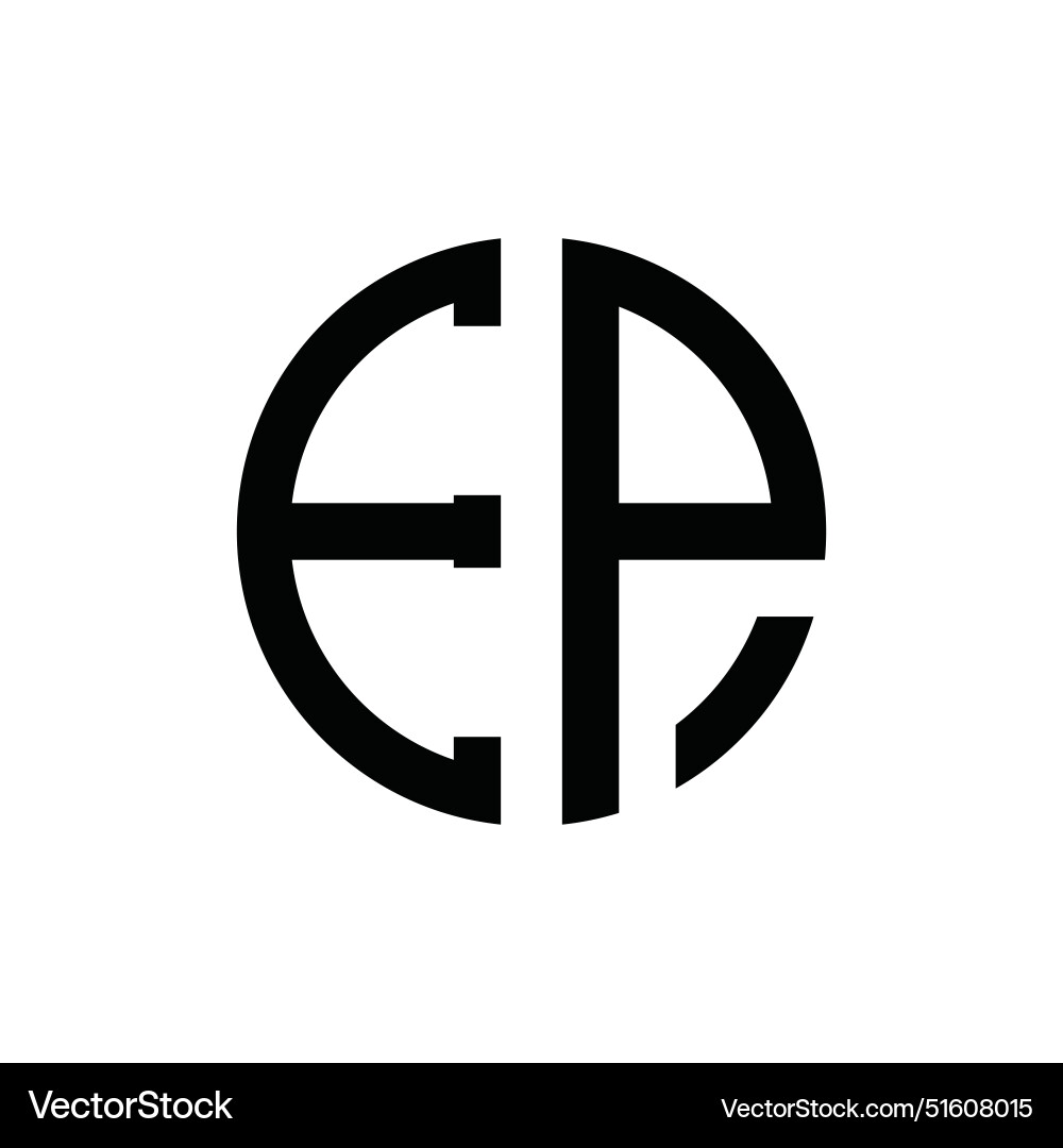 Ep letter logo Royalty Free Vector Image - VectorStock