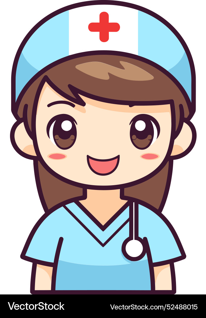 Female nurse character Royalty Free Vector Image