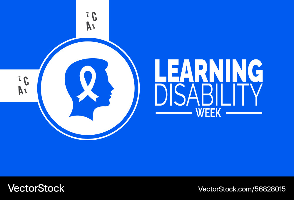 Learning disability week awareness poster Vector Image