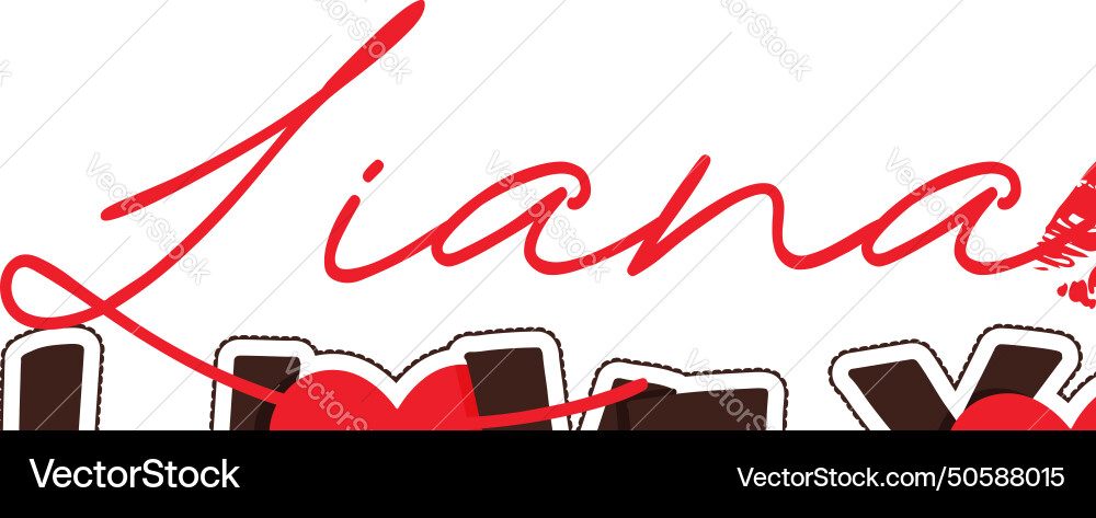 Liana i love you Royalty Free Vector Image - VectorStock