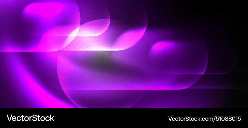 Purple light beam on dark background creates Vector Image