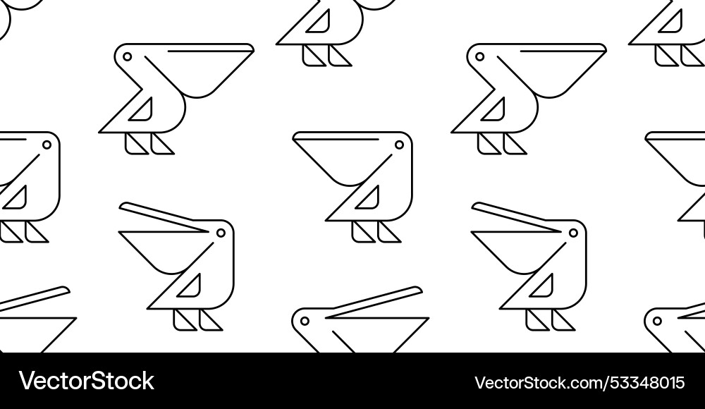 Seamless pattern with pelican Royalty Free Vector Image