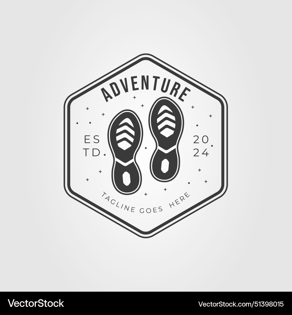 Silhouette shoe sole or footpath logo design Vector Image