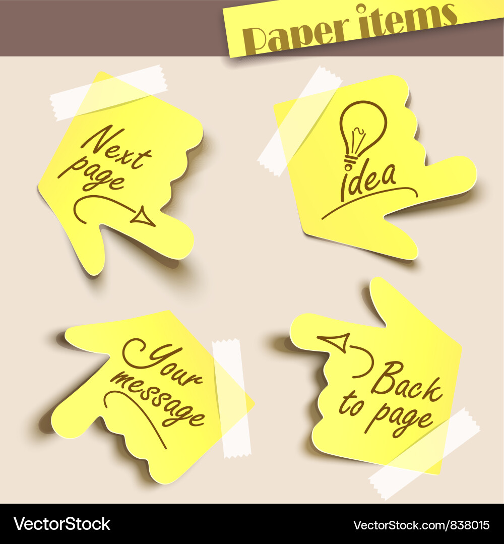 Sticky Note Collection Royalty Free Vector Image
