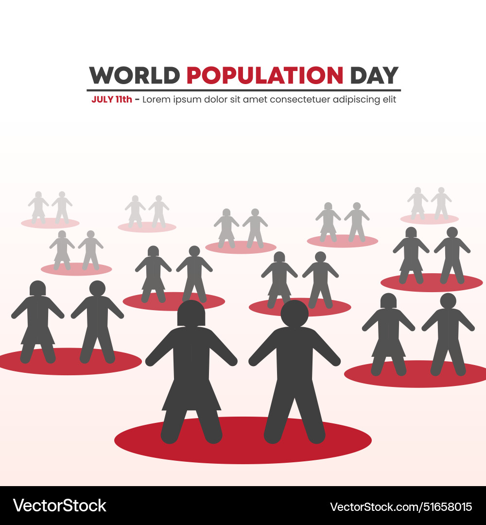 World population day background Royalty Free Vector Image