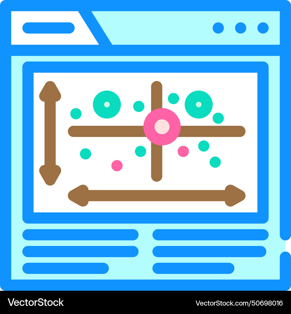 Competitor analysis seo color icon Royalty Free Vector Image