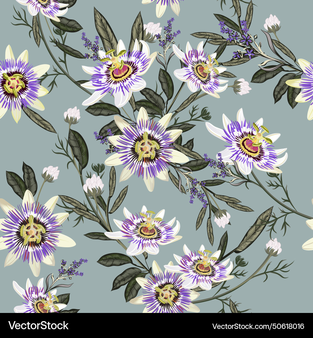 Fashion seamless pattern with flowers Royalty Free Vector