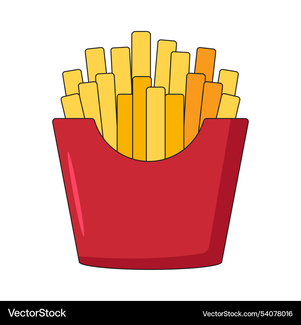 French fries potato box Royalty Free Vector Image