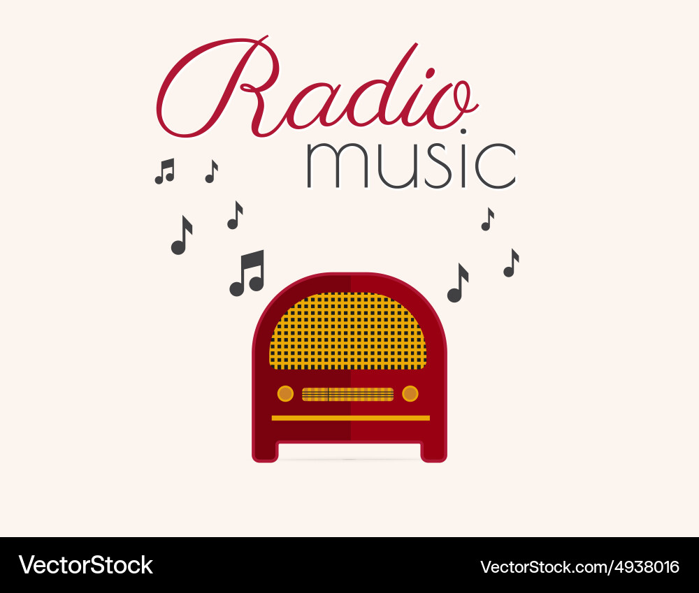Radio music Royalty Free Vector Image - VectorStock