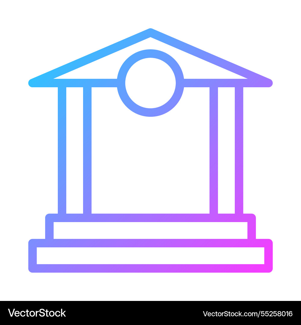 Simple of building icon in gradient colors Vector Image