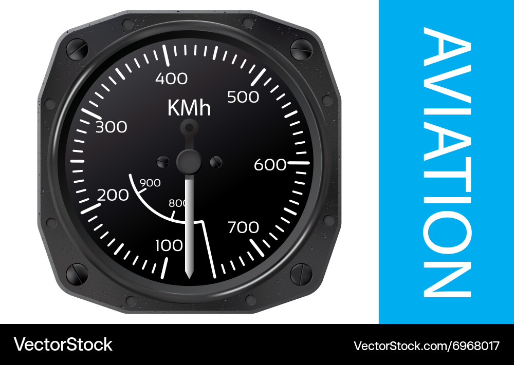 Airspeed indicator Royalty Free Vector Image - VectorStock