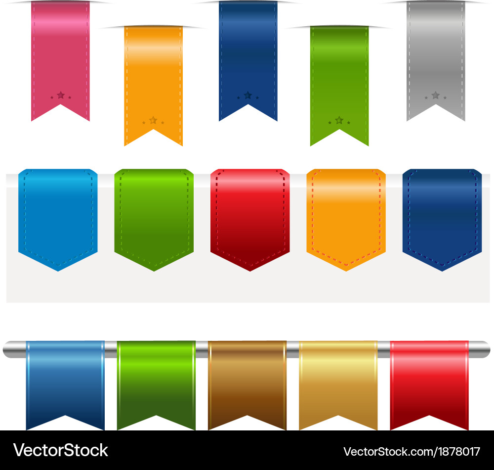 Big ribbons set Royalty Free Vector Image - VectorStock