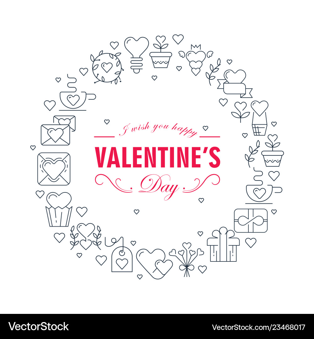 Circle figured frame doodle composition card Vector Image