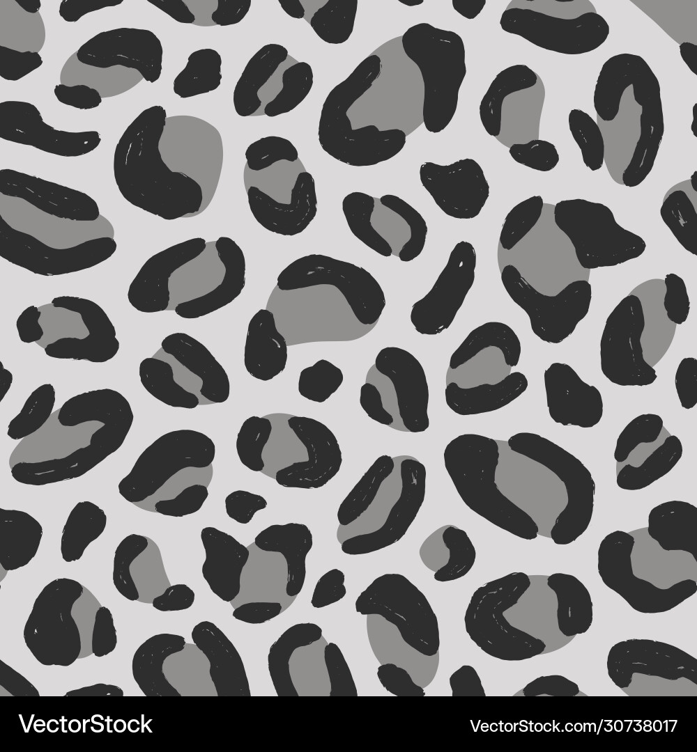 Colored wild snow leopard texture seamless pattern