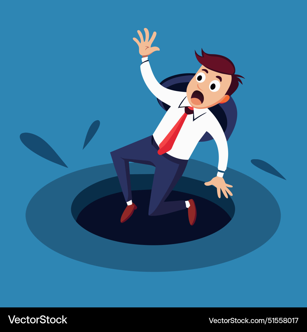 Failure or mistake causing catastrophe despair Vector Image