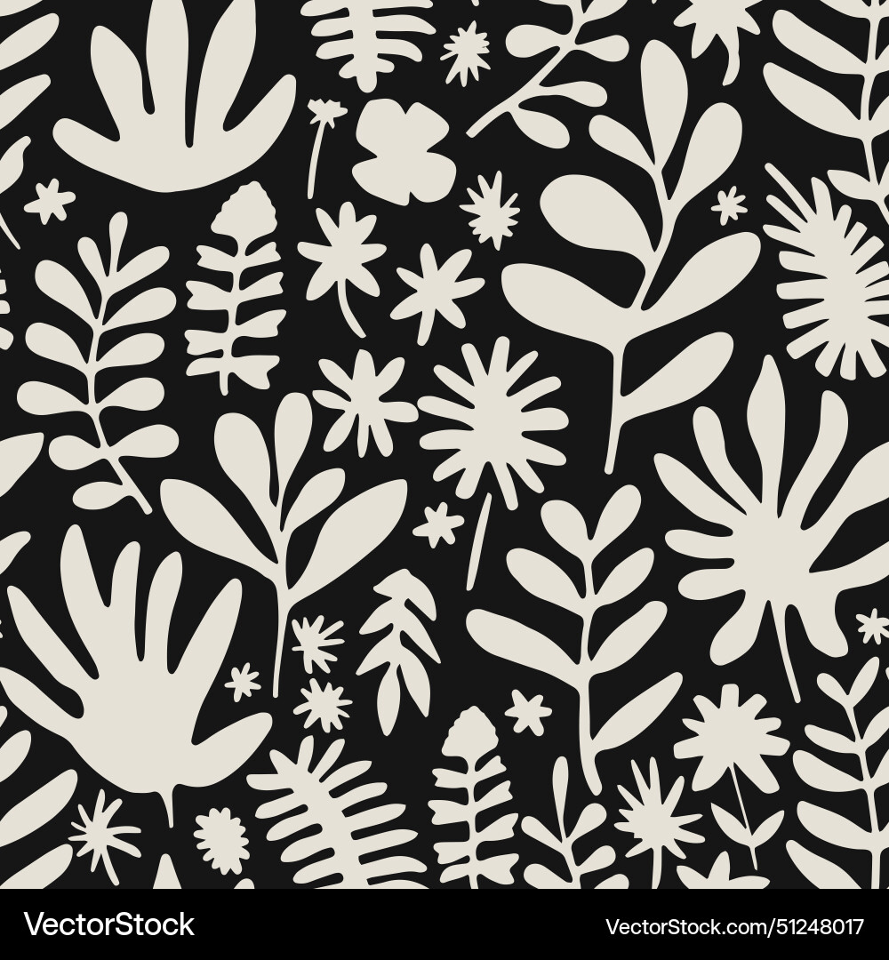 Floral and geometric elements pattern Royalty Free Vector