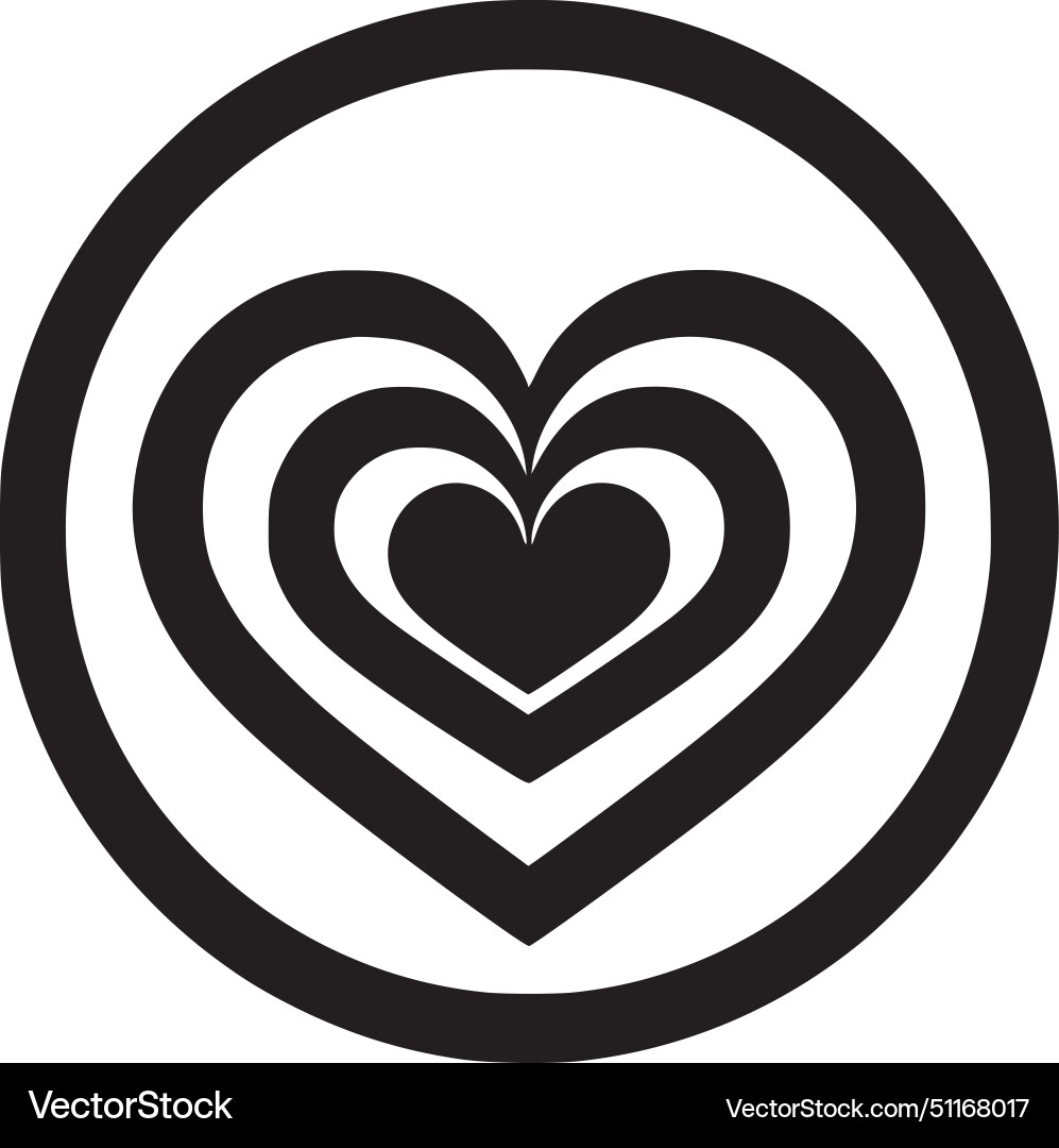 Heart - minimalist and simple silhouette Vector Image