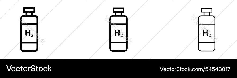 Hydrogen gas tank icon Royalty Free Vector Image