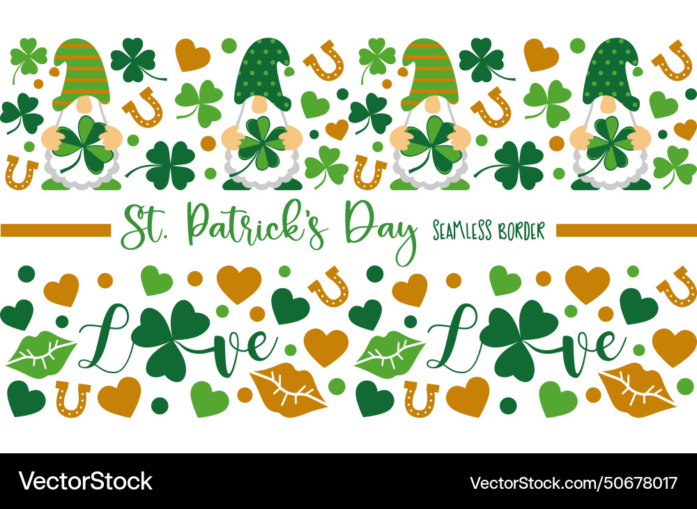 Printable horizontal seamless borders a pattern Vector Image