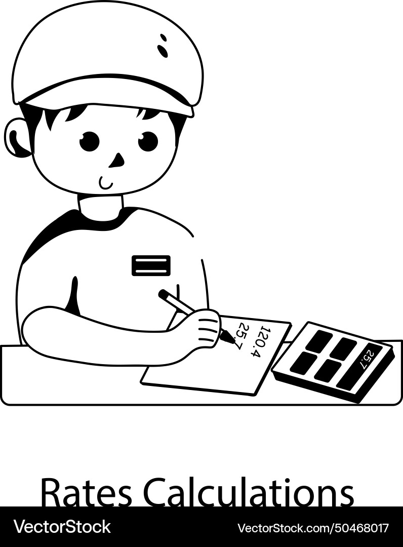 Rates calculations Royalty Free Vector Image - VectorStock