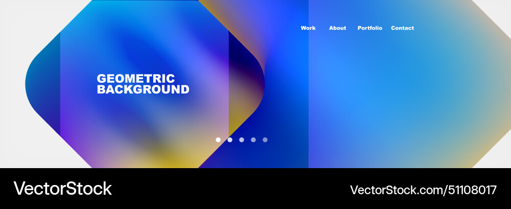 Symmetrical blue and yellow gradient rectangle Vector Image