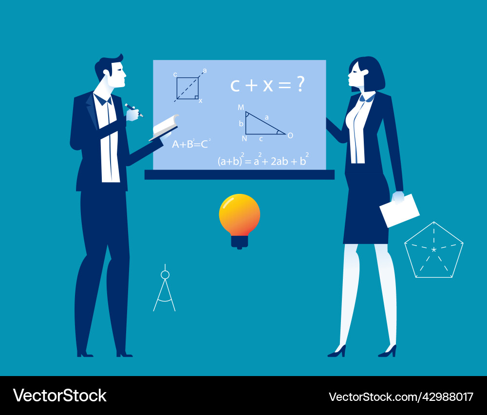 Teacher character style design flat cartoon Vector Image