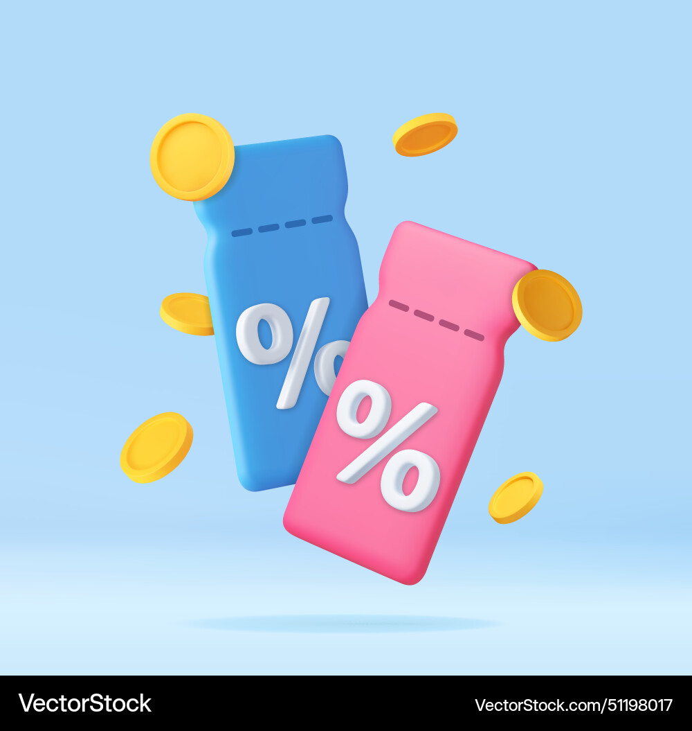 Voucher card cash back template design Royalty Free Vector