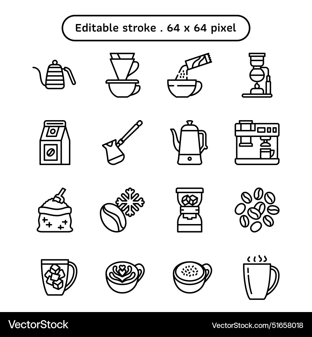 Coffee things represent maker machines Royalty Free Vector
