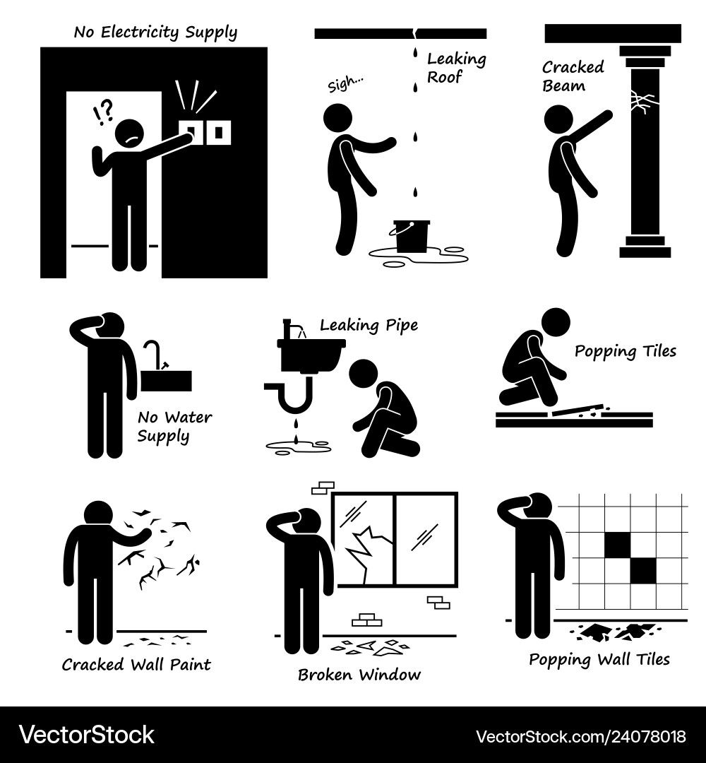 Damaged Building - Structural Issues Royalty Free Vector